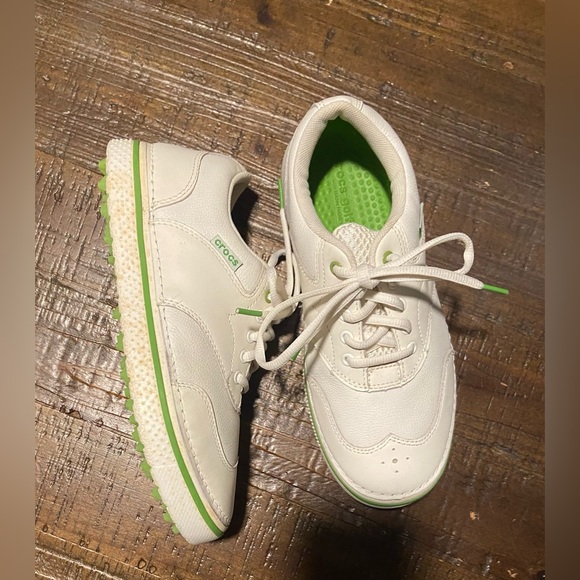 CROCS | Shoes | Crocs Mens Preston Spikeless Golf Shoes White Green ...